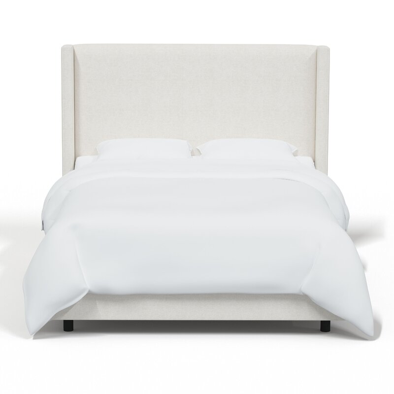 Hanson Upholstered Bed - Zuma White - Solid Color - California King ...