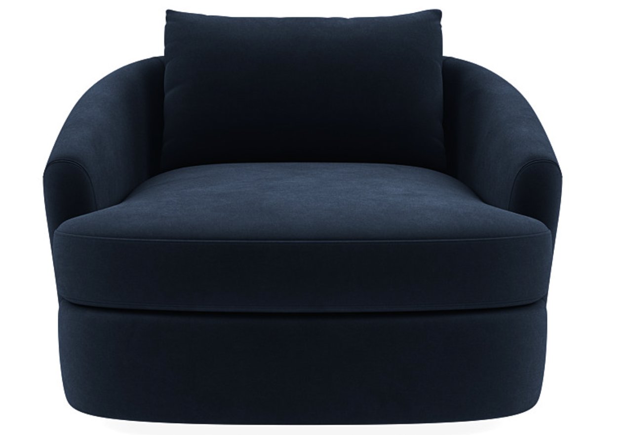 Marshall Oversized Swivel Chair - Interior Define | Havenly
