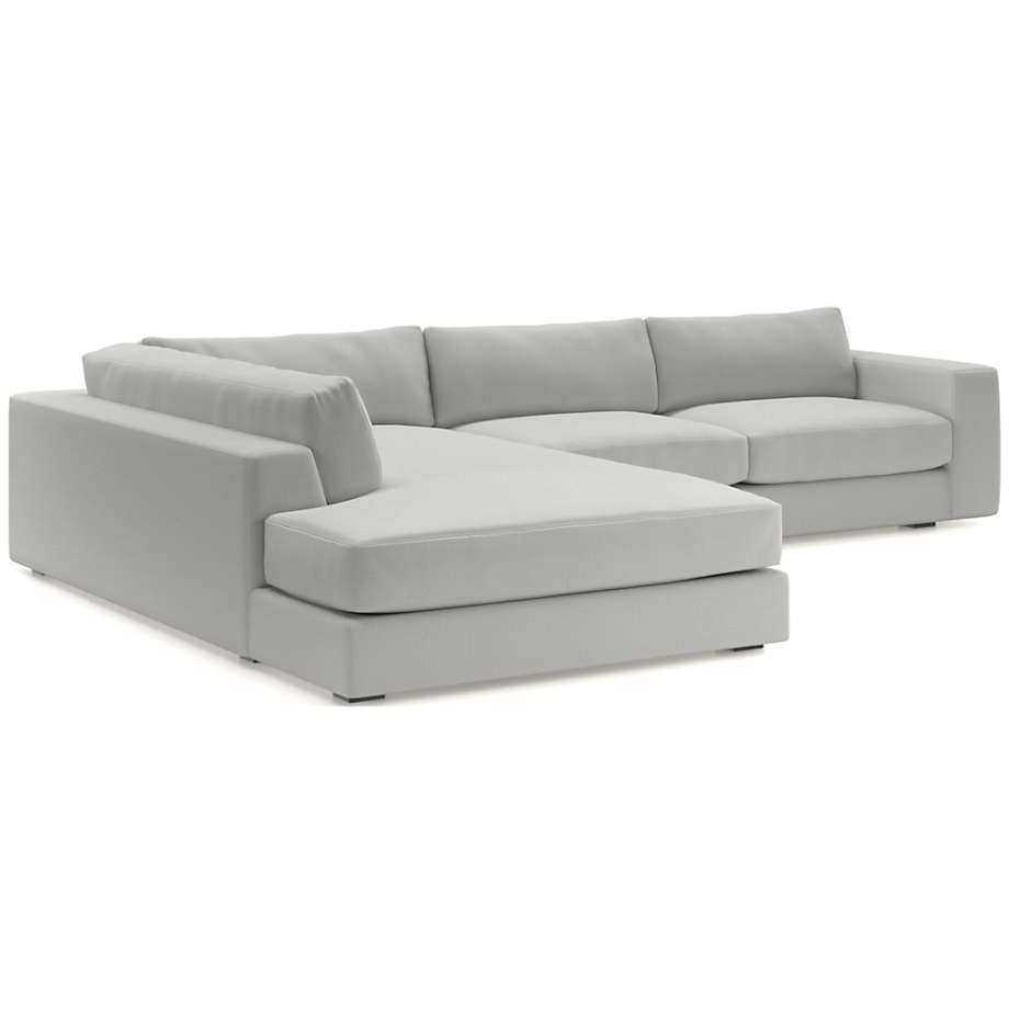 Oceanside Low 2-Piece Left-Arm Bumper Sectional Sofa - Crate and Barrel | Havenly