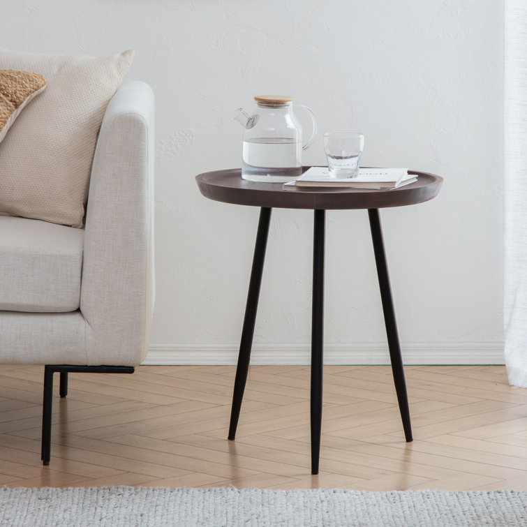 Castiglia Solid Wood 3 Legs End Table - Wayfair | Havenly