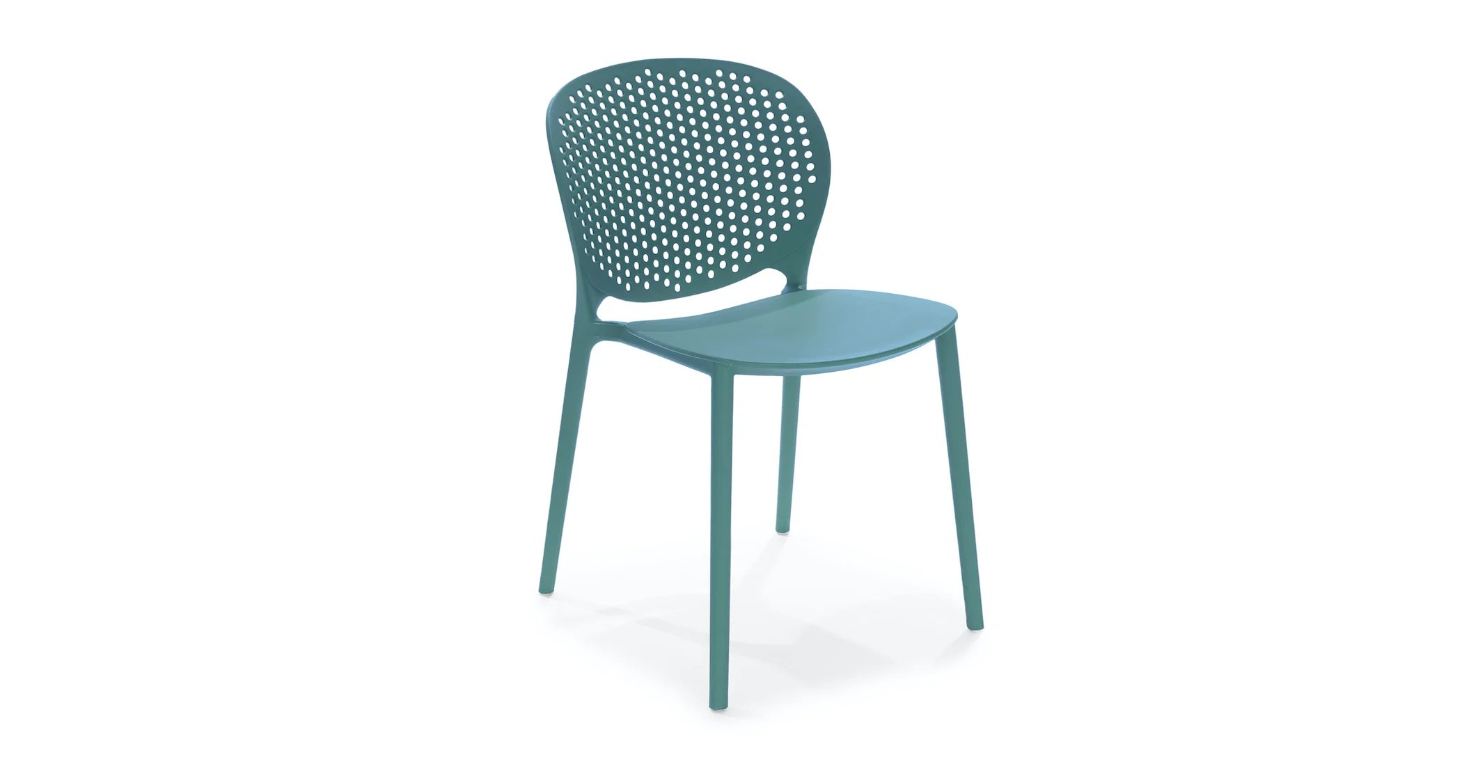 Dot Surf Blue Stackable Dining Chair - Article | Havenly