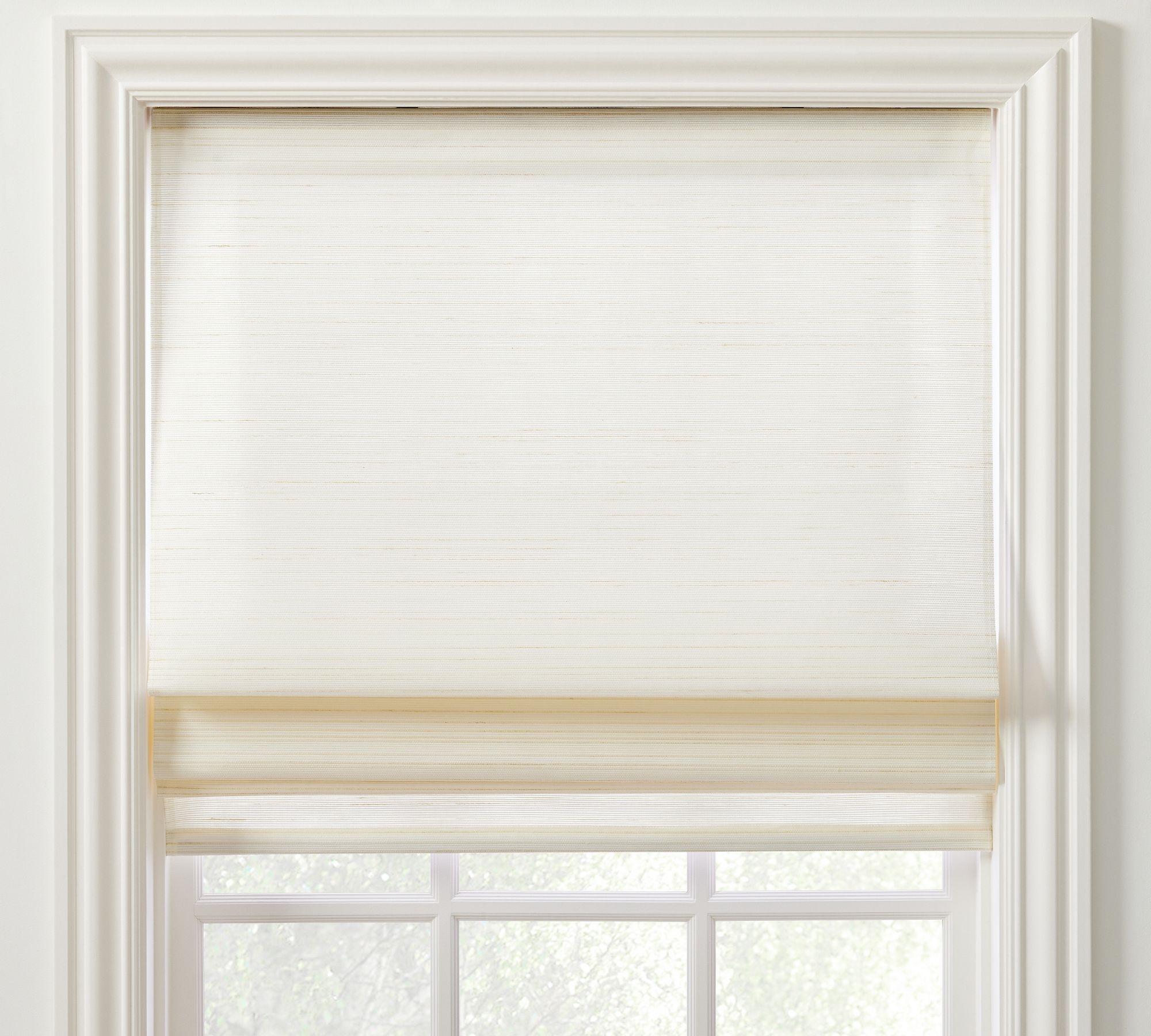 Custom Terrace Natural Roman Shades, 34" x 48" - Pottery Barn | Havenly