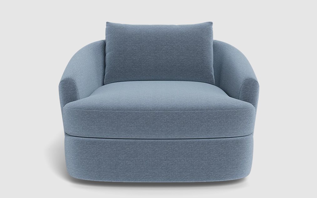 Marshall Oversized Swivel Chair - Interior Define | Havenly