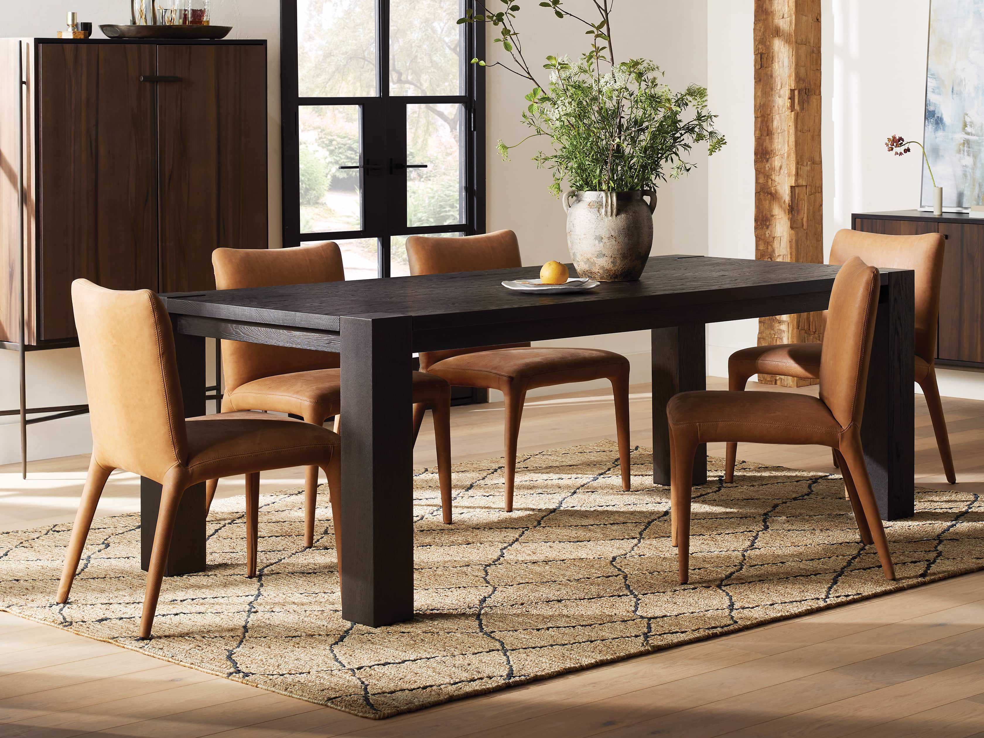 Parsons Dining Table in Wood 72 Black Arhaus Havenly