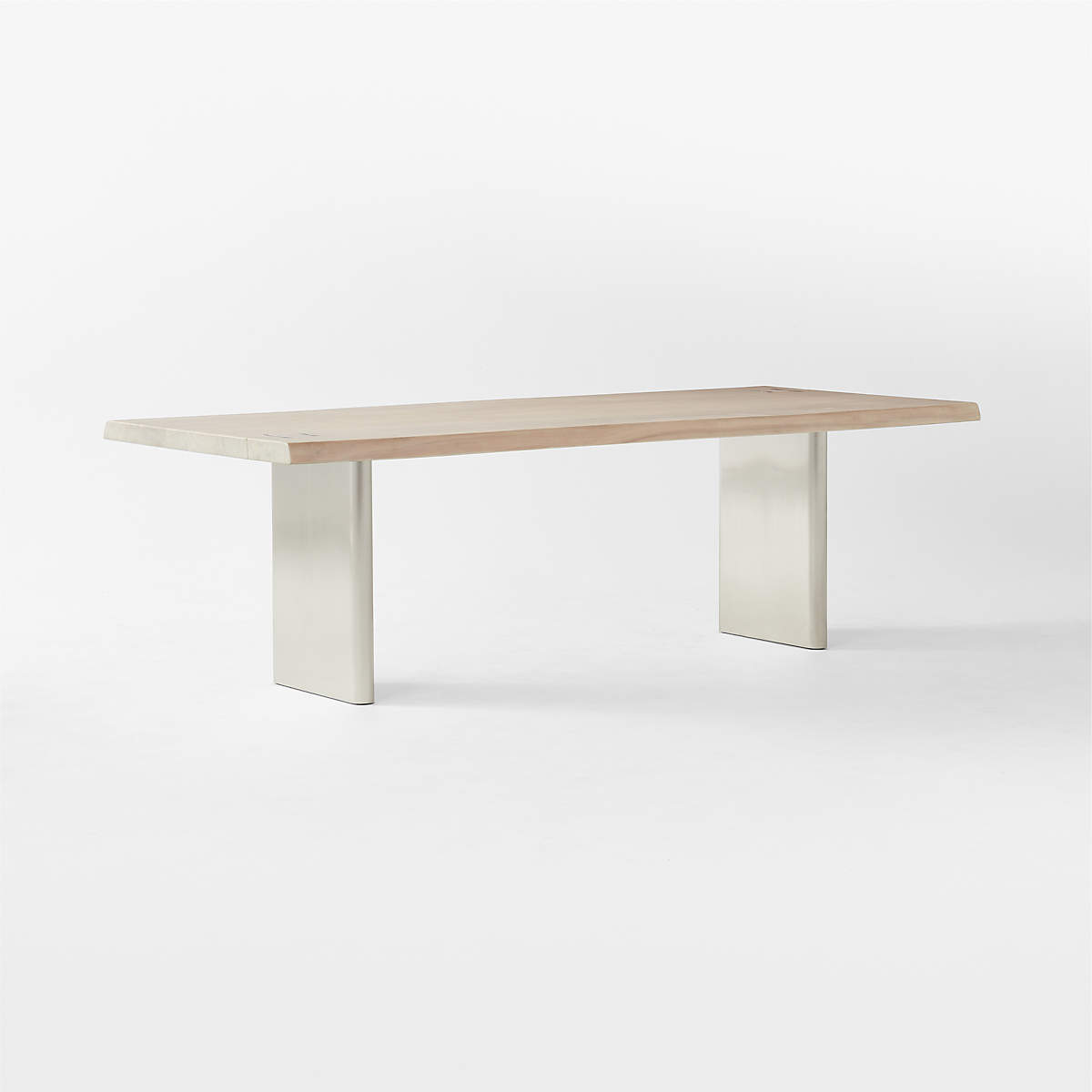Landscape 95" Rectangular White Washed Wood Dining Table - CB2 | Havenly