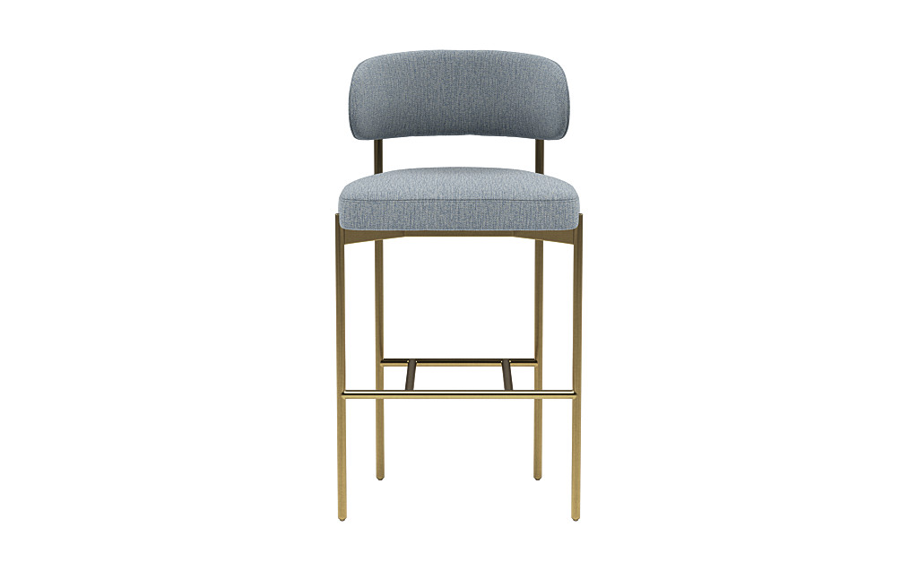 Hollis Metal Framed Upholstered Bar Stool - Interior Define | Havenly