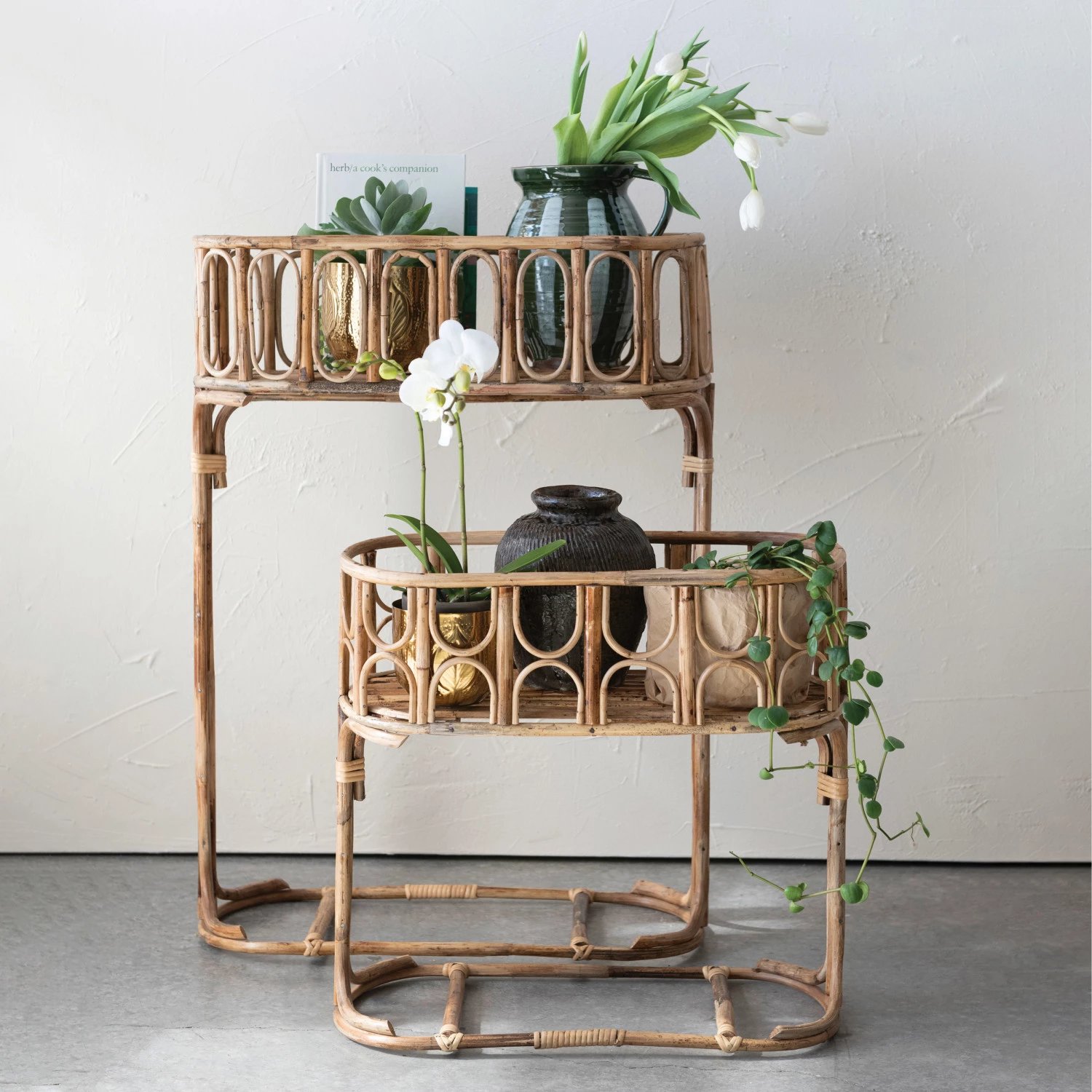 Handmade Woven Rattan Planters, Set of 2 - Creative Co-Op | Havenly