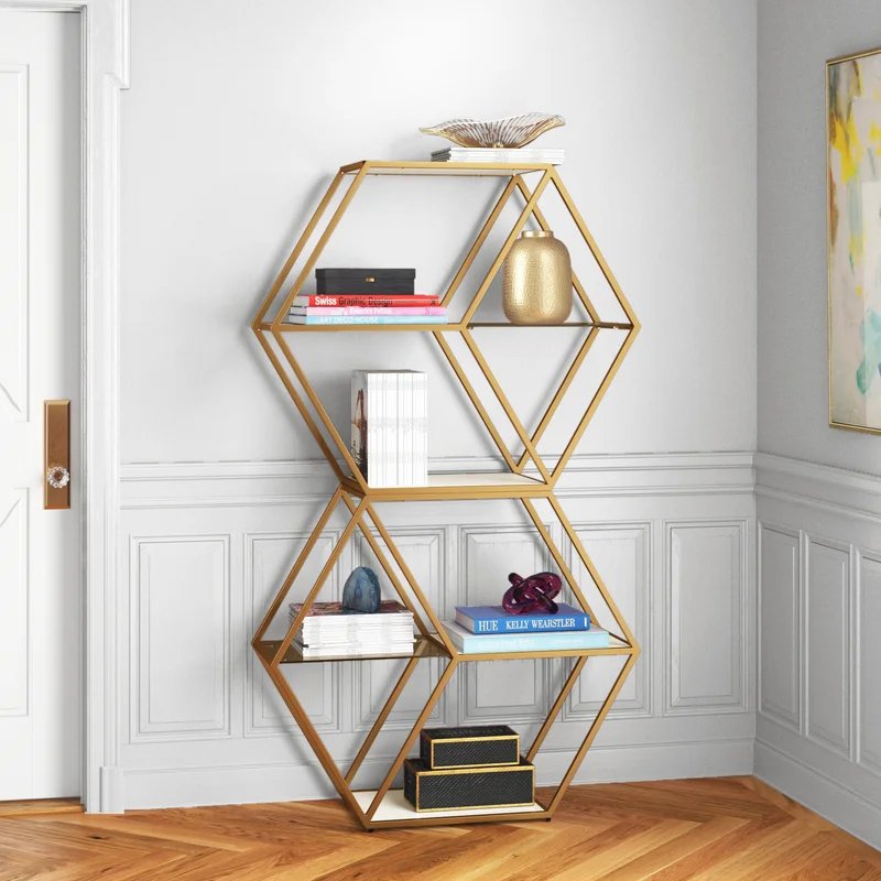 Zeta Geometric Bookcase - Wayfair | Havenly