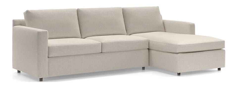 Barrett II 2-Piece Right Arm Chaise Sectional - - Crate and Barrel ...