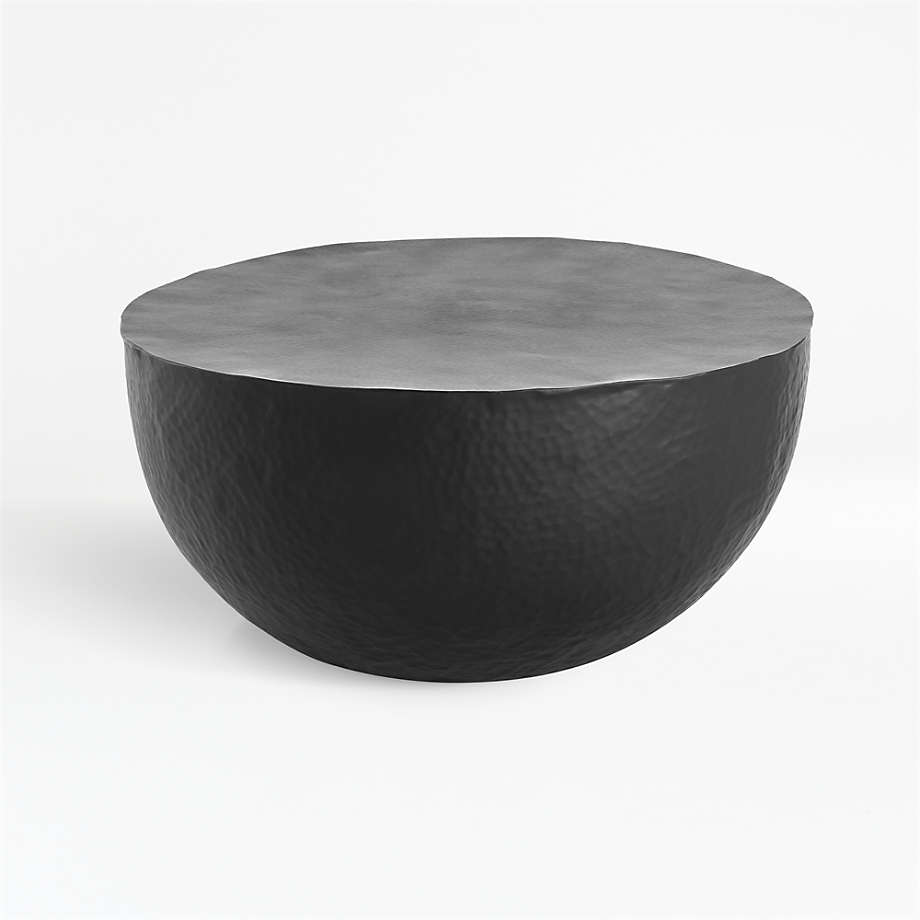 Fernando Metal Drum 32.5 Round Coffee Table Crate and Barrel Havenly