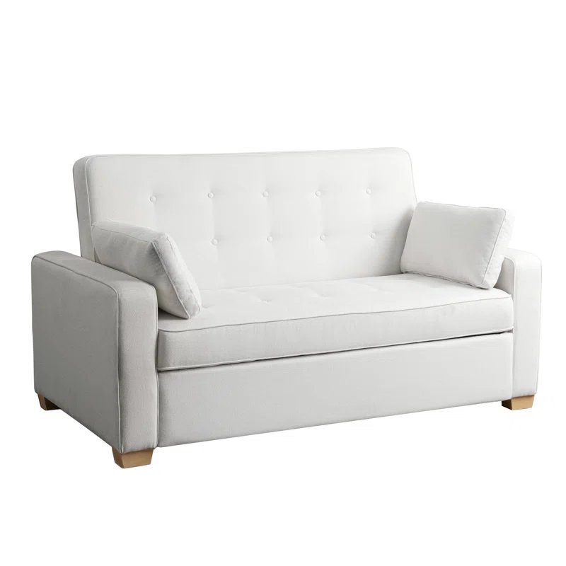 Serta Monroe 73'' Square Arm Tufted Convertible Sleeper Sofa with ...