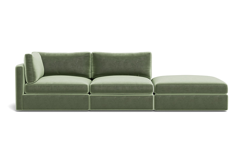 Tatum Modular Sofa with Open Ottoman - Interior Define | Havenly