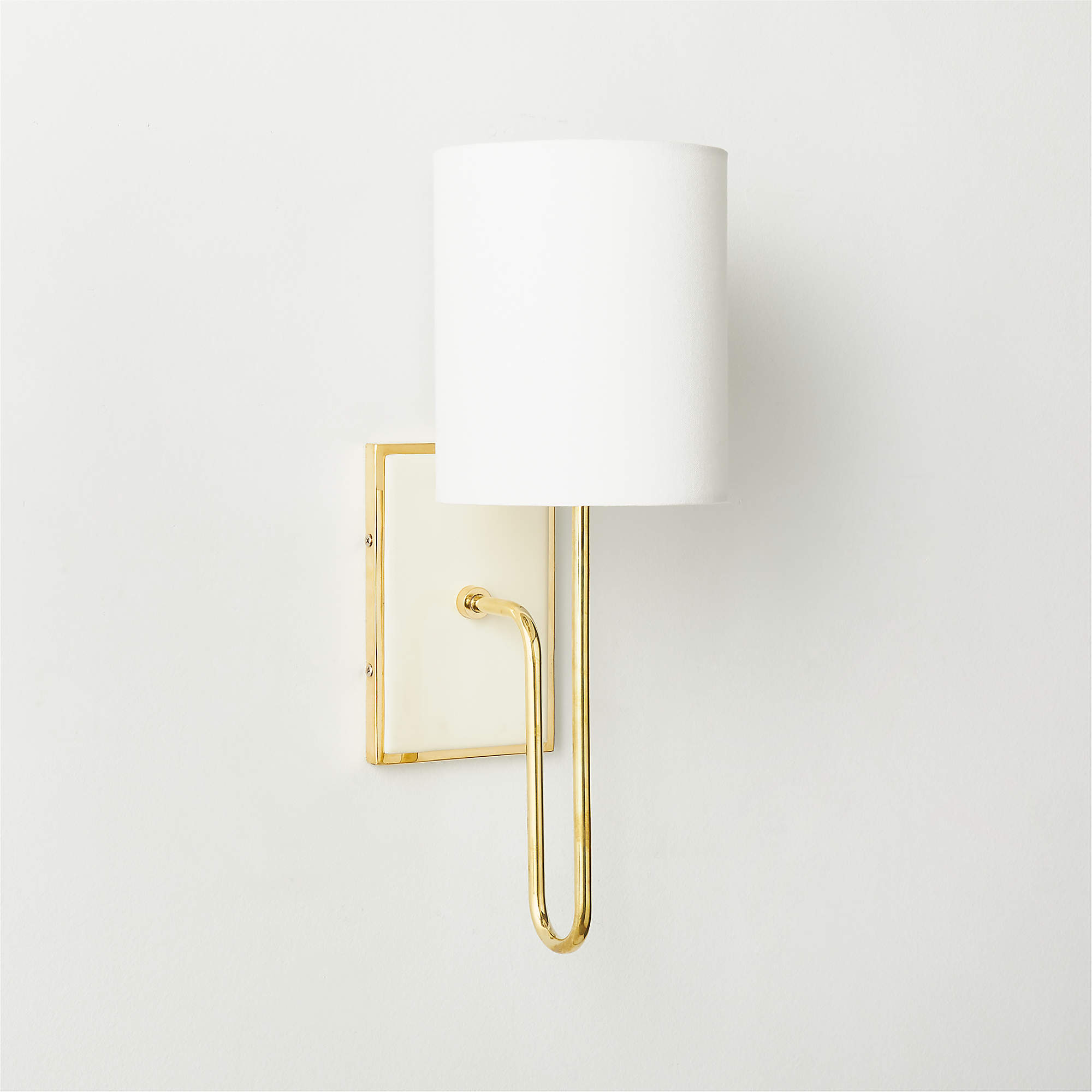 Lucerne Polished Brass Wall Sconce Light - CB2 | Havenly