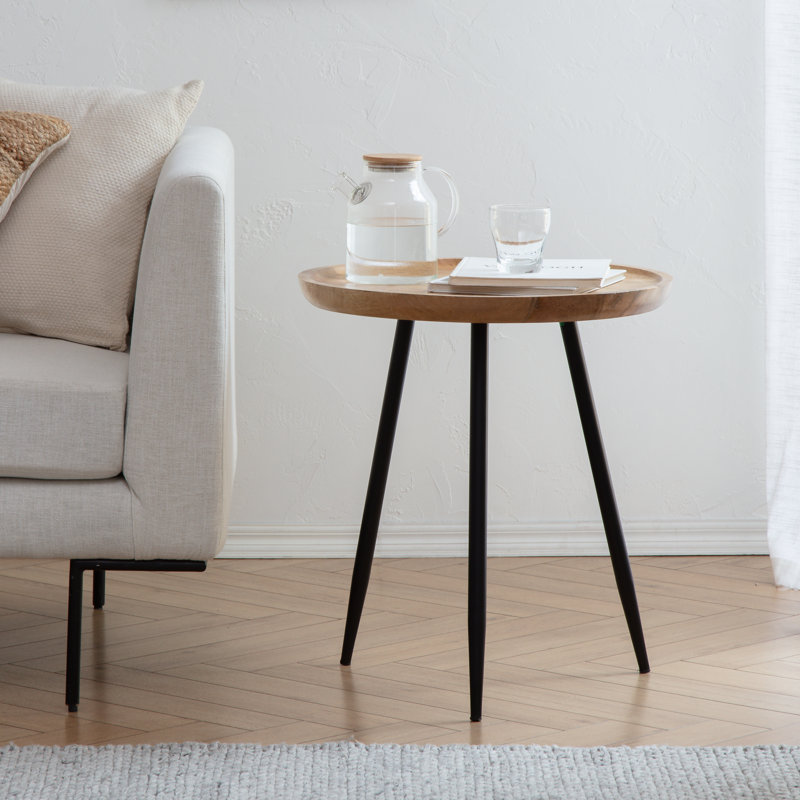 Castiglia Solid Wood 3 Legs End Table - Wayfair | Havenly