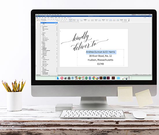 Free Downloadable Return Address Wedding Envelope Templates