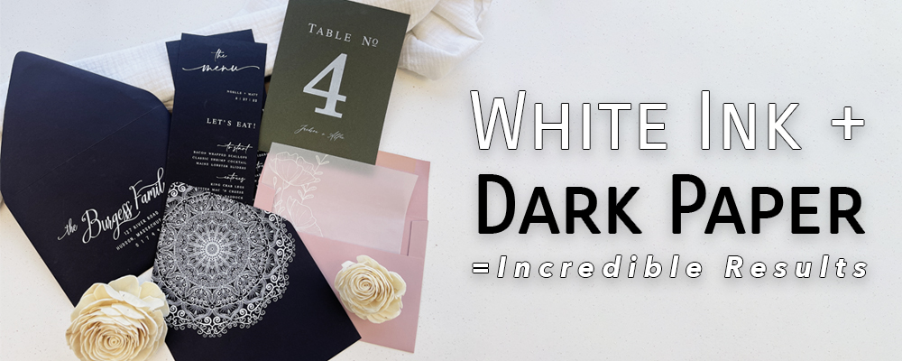 White Ink Printing On Dark Paper Envelopes LCI Paper