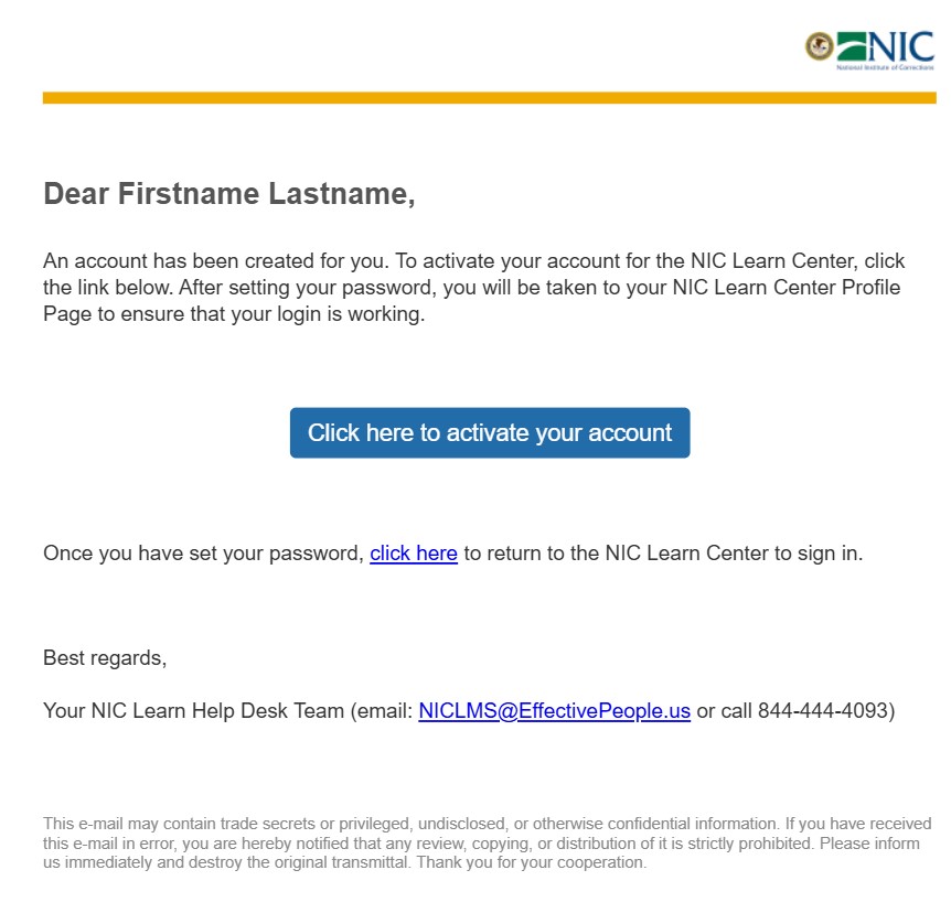 How to create an account on the NIC Learn Center | National Institute ...