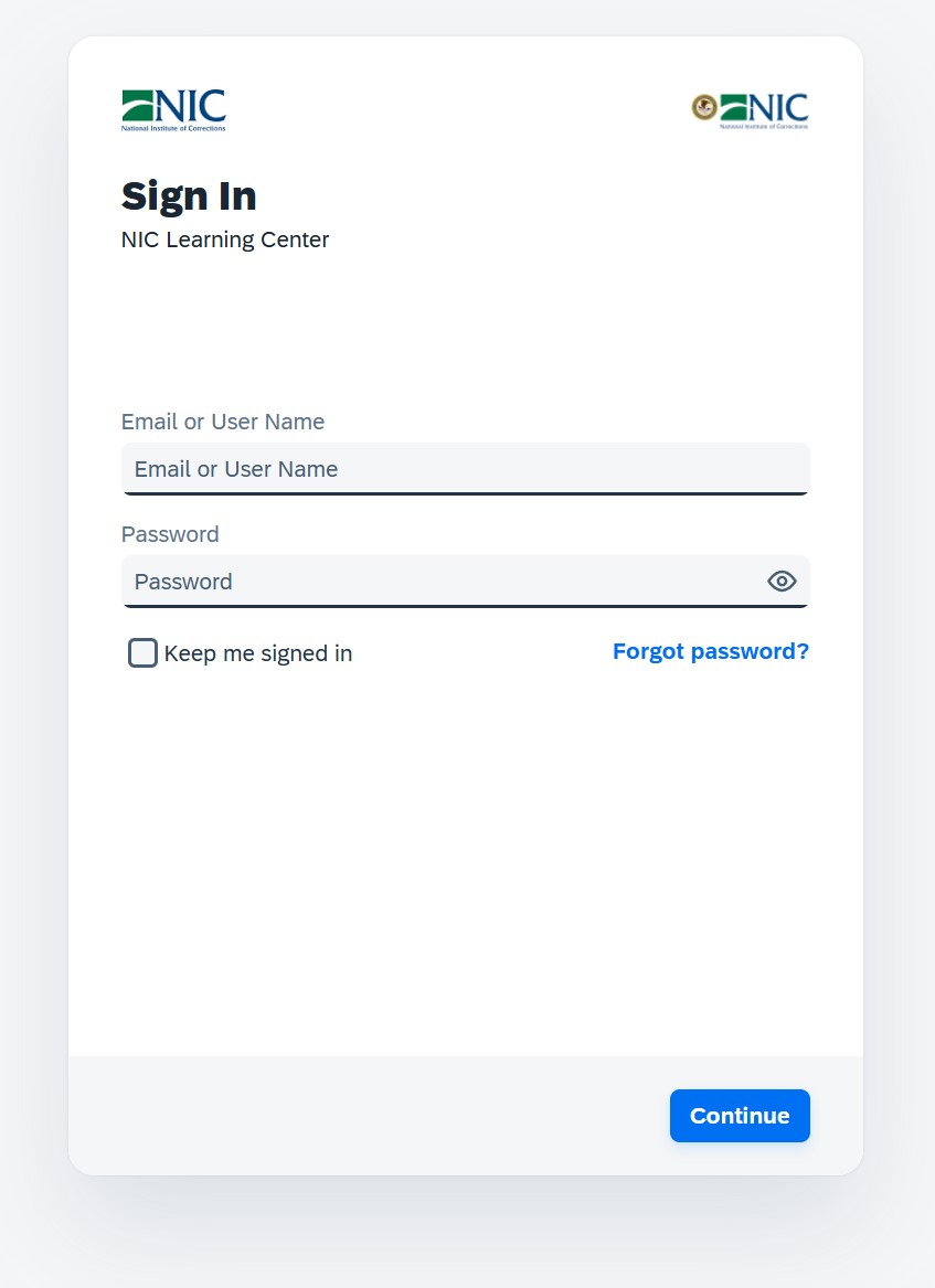 How to create an account on the NIC Learn Center | National Institute ...