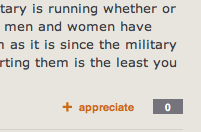 I “appreciate” your comment. – POPVOX