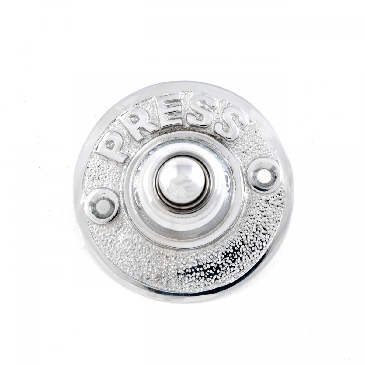 Doorbell Button Chrome Over Brass Embossed PRESS Round Renovators ...