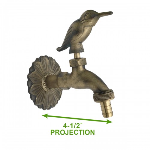 Outdoor Faucet Bird Shaped Spigot Solid Brass Antique Finish