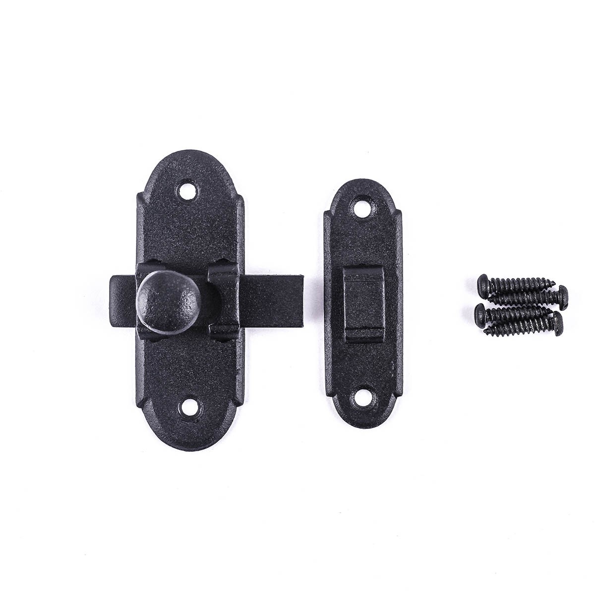 Renovators Supply Black Classic Slide Style Wrought Iron Cabinet Latch ...
