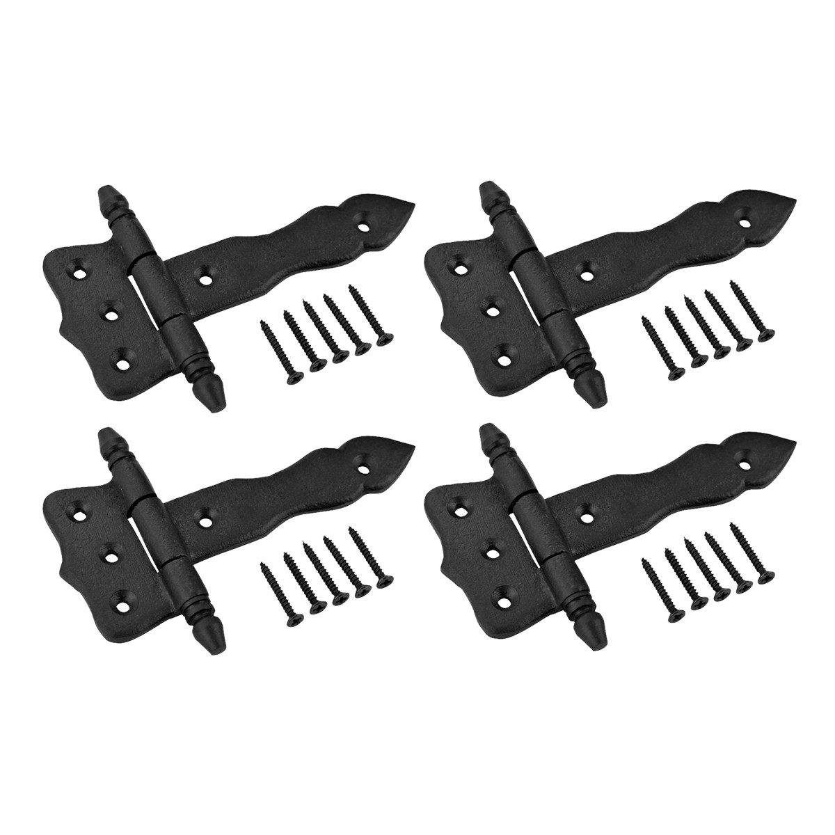 Renovators Supply Manufacturing Black T Strap Hinge 5 Inch Long Wrought ...