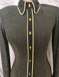 Black and Gold Print Hidden Zip :: Show Diva Designs