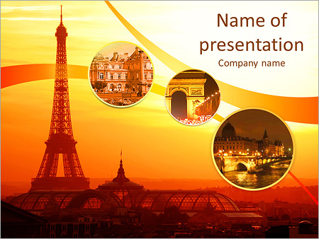 Capital Of France PowerPoint Template & Backgrounds ID 0000004668 ...