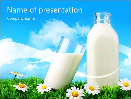 Bottle Of Milk PowerPoint Template & Backgrounds ID 0000005202 ...