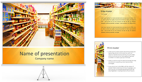 Products In Supermarket PowerPoint Template & Backgrounds ID 0000005390 ...