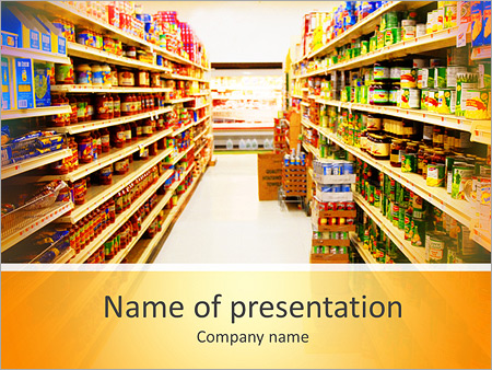 Products In Supermarket PowerPoint Template & Backgrounds ID 0000005390 ...