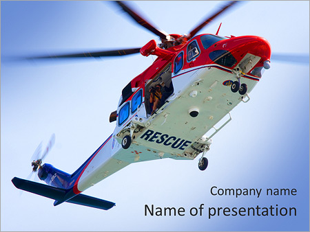 Rescue Helicopter PowerPoint Template & Backgrounds ID 0000007011 ...