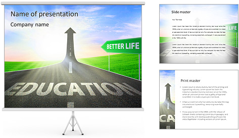 Education Path PowerPoint Template & Backgrounds ID 0000007060 ...