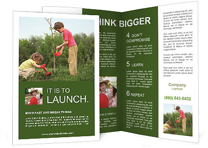 Children Plant Tree Brochure Template & Design ID 0000007422 ...