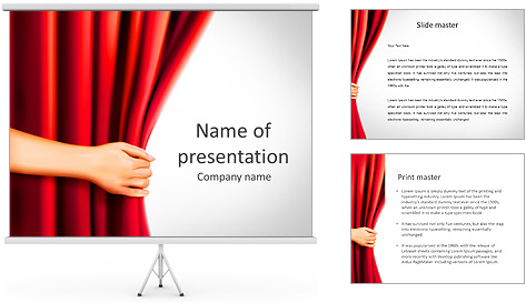 Open Curtain PowerPoint Template & Backgrounds ID 0000007502 ...