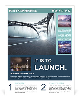 Bridge Flyer Template & Design ID 0000007660 - SmileTemplates.com