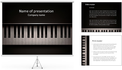 Piano keys PowerPoint Template & Backgrounds ID 0000008094 ...