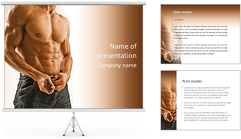 Muscle man PowerPoint Template & Backgrounds ID 0000009069 ...
