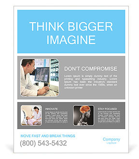Doctor looking at ct scan Poster Template & Design ID 0000009222 ...