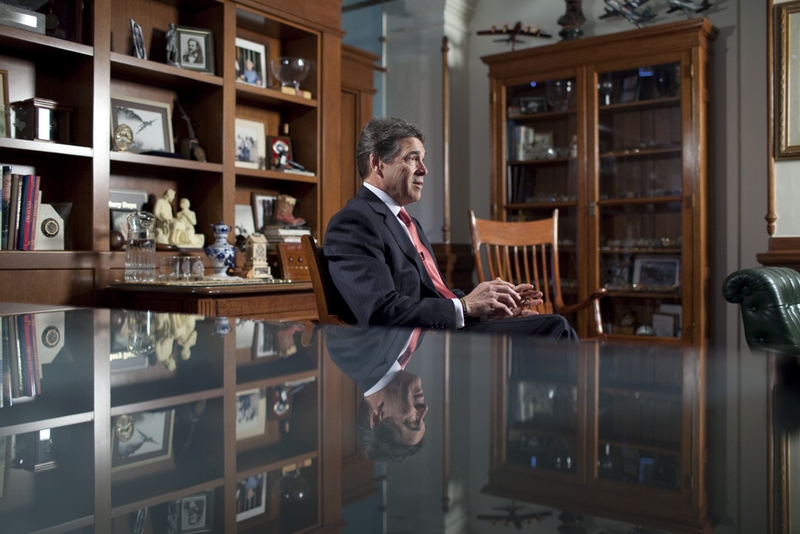 Gov. Rick Perry in his Capitol office on Feb. 21, 2012.