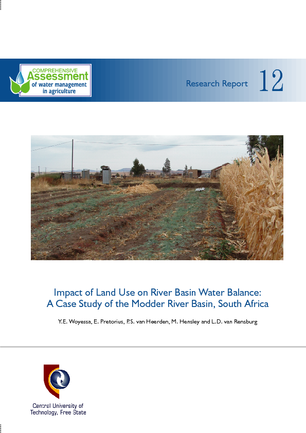 Impact of land use on river basin water balance: a case study of the ...