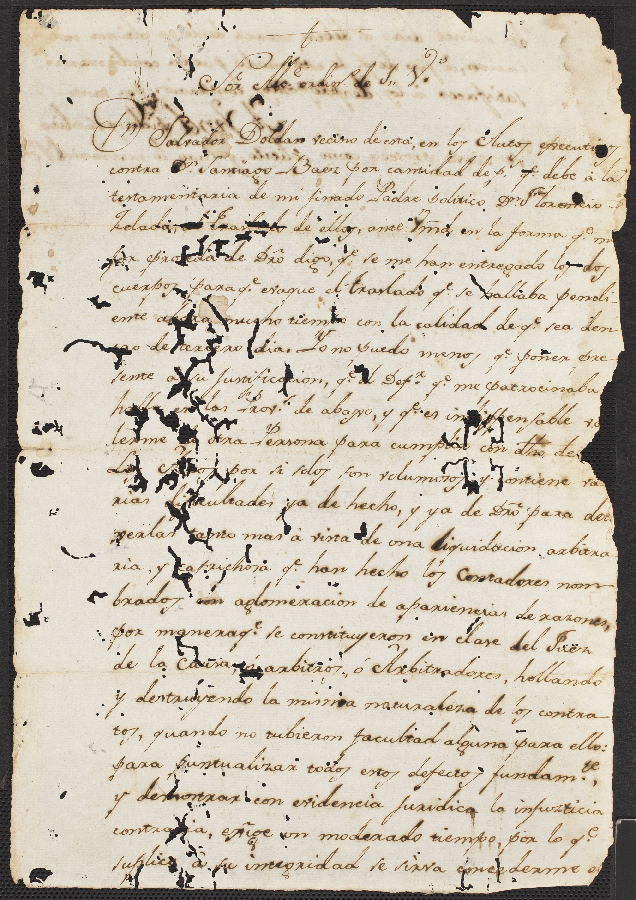 Handwritten document by Salvador Doldan — Calisphere