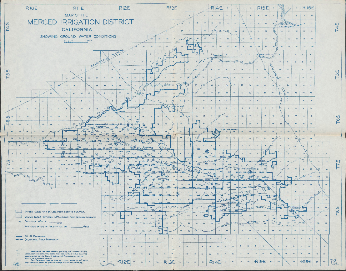 Map of the Merced Irrigation District California — Calisphere