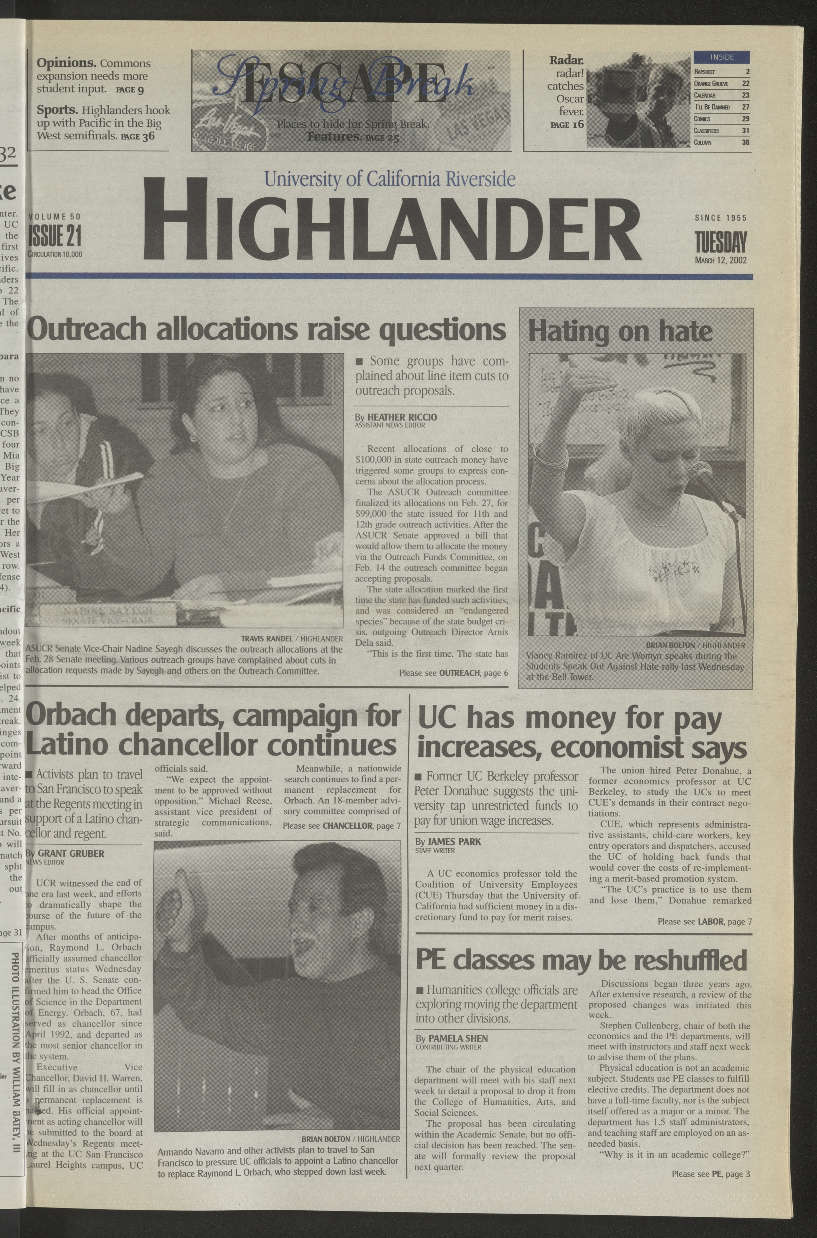 Highlander, 2002 March 12 — Calisphere