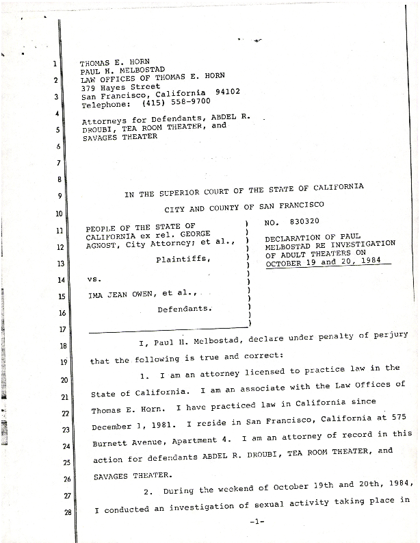 Declarations in support of opposition to preliminary injunction ...