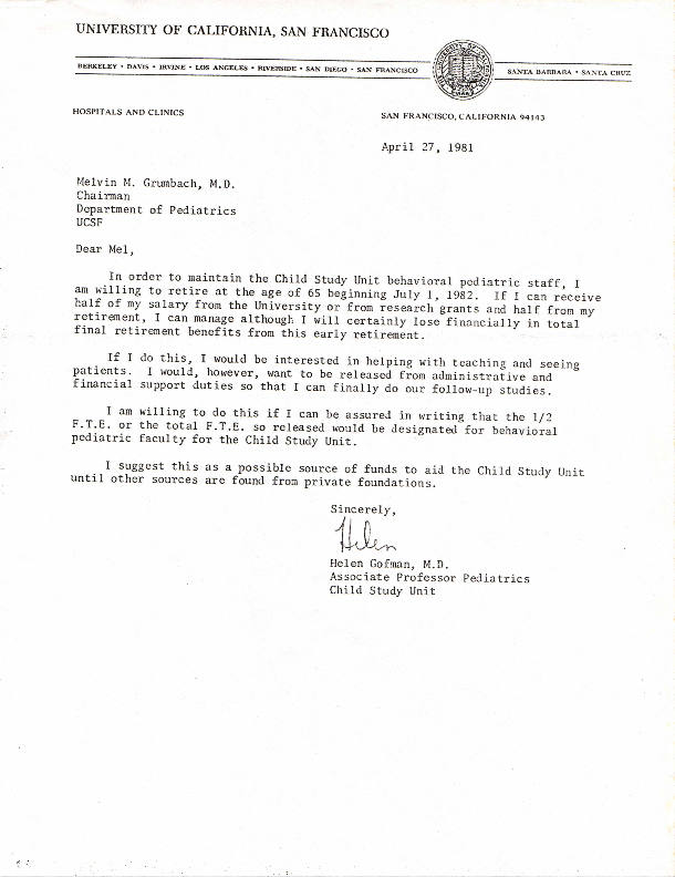 Gofman's correspondence on CSU Crisis, 1981-1982; Teaching examples ...