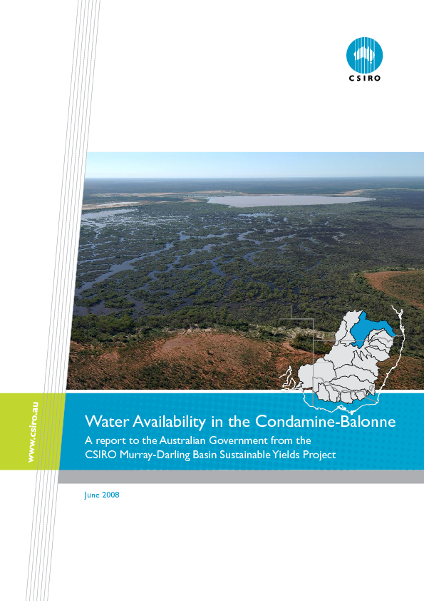 Water availability in the Condamine-Balonne: a report to the Australian ...