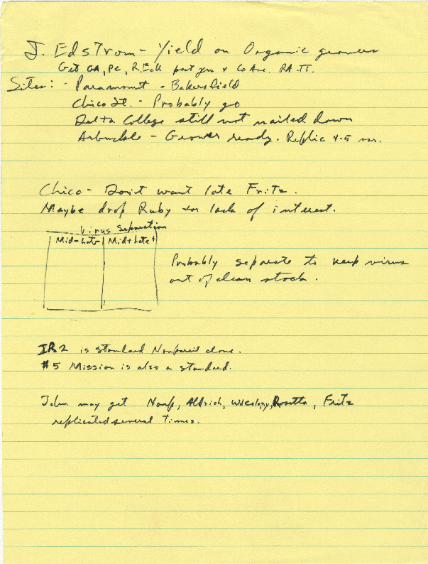 Hand-written notes — Calisphere