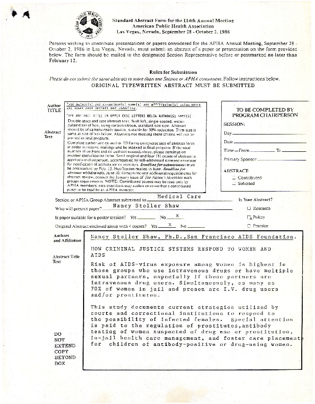 APHA (American Public Health Association): Paper Proposal, notes and ...